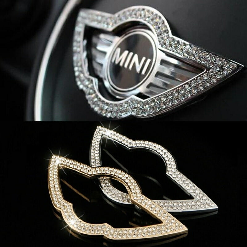 BMW MINI ミニクーパー ステアリング エンブレム トリム クリスタルストーン 全2色 R系/F系適合 送料無料 スワロフスキー アク – BeeTech